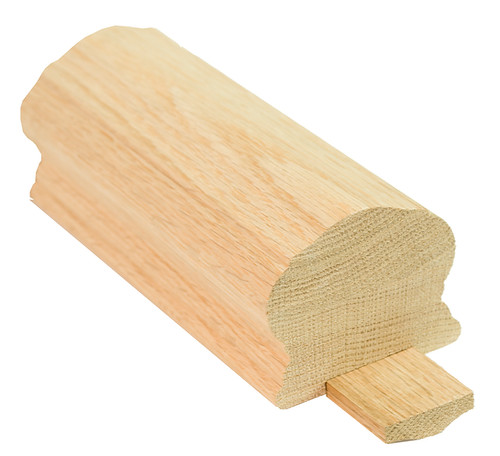 C-6310P-S-12 Georgian 12' Solid Cap Plowed 1-3/4" Handrail with Fillet