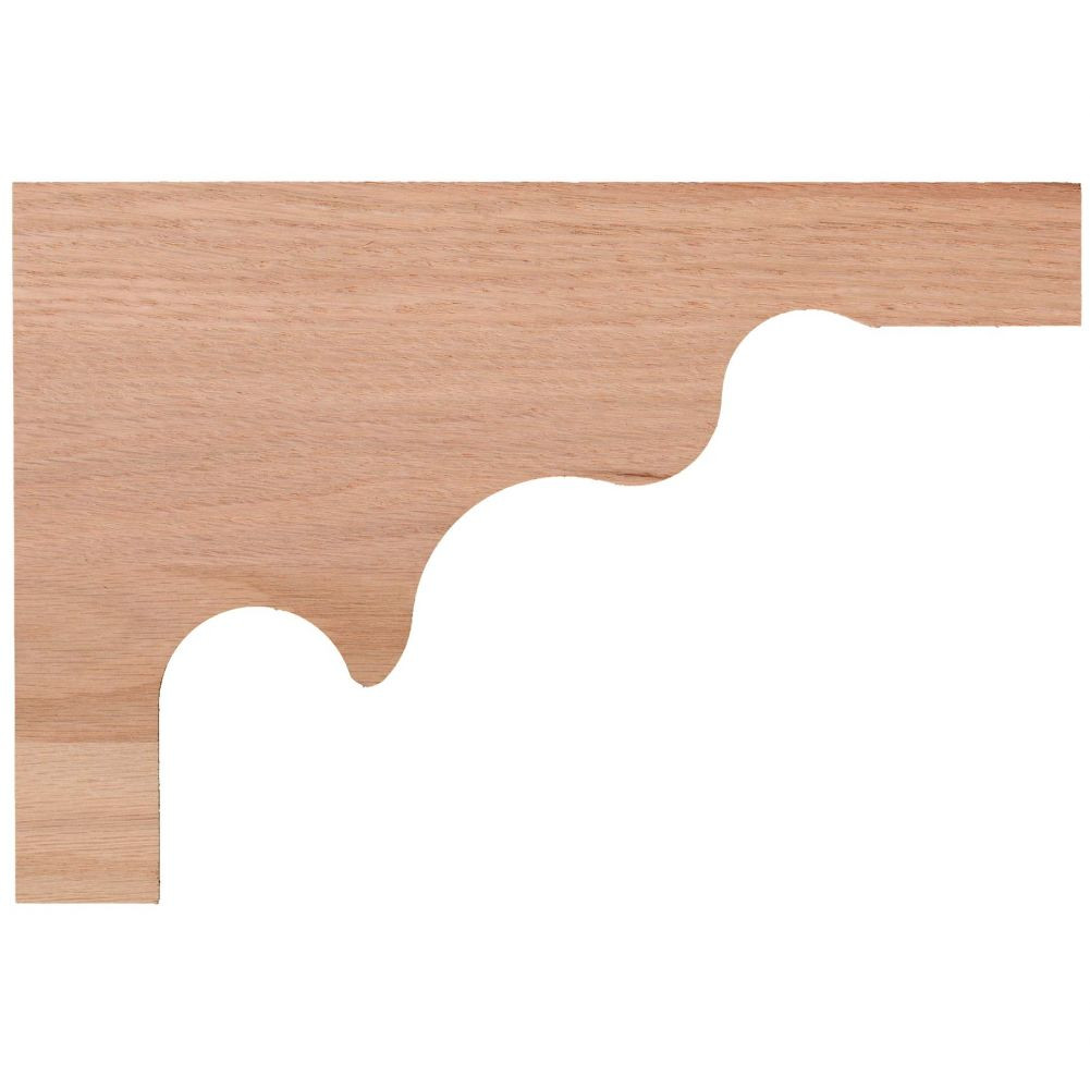 LJ 7028 Red Oak Plain Stair Bracket