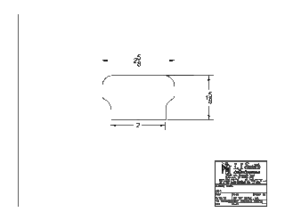 #684-8 Linear 2 5/8" x 1 5/8" x 8' Handrail