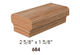 #684-8 Linear 2 5/8" x 1 5/8" x 8' Handrail