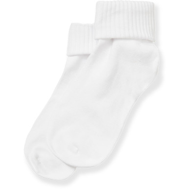 Triple Roll Down Sock [TX072-1256-WHITE] - FlynnO'Hara Uniforms