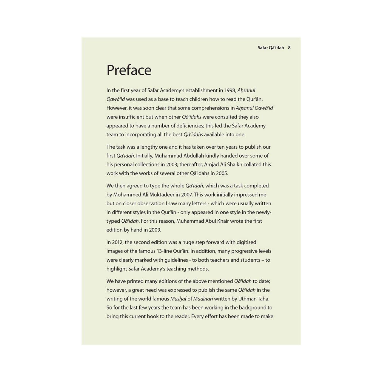 Safar Complete Qaida learn to Read -Madinah Script