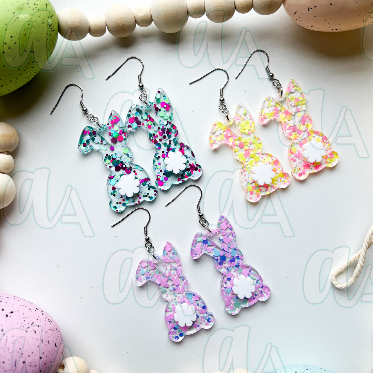 PARTY BUNNY DANGLES - AWESOME ABSTRACTS