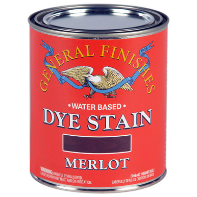 1 Qt General Finishes DQT Merlot Dye Stain Water-Based Wood Stain ...