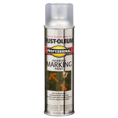 15 Oz Rust-Oleum 2596838 Clear Professional Inverted Marking Spray ...