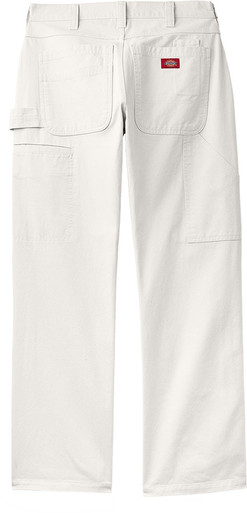 Dickies A861P0WH3432 34" x 32" White Double Knee Pants - Cleaner Up ...