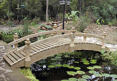 18' Low Rail Garden Bridge
