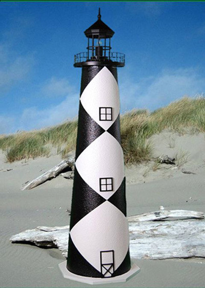 Cape Lookout E-Line Stucco Lighthouse (3')