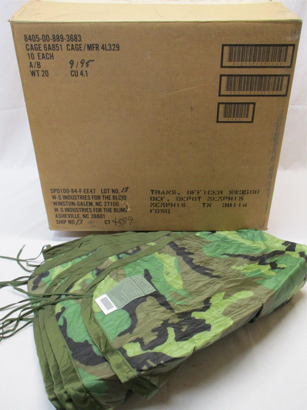 USGI MILITARY WOOBIE PONCHO LINER WET WEATHER QUILTED BLANKET USMC ...