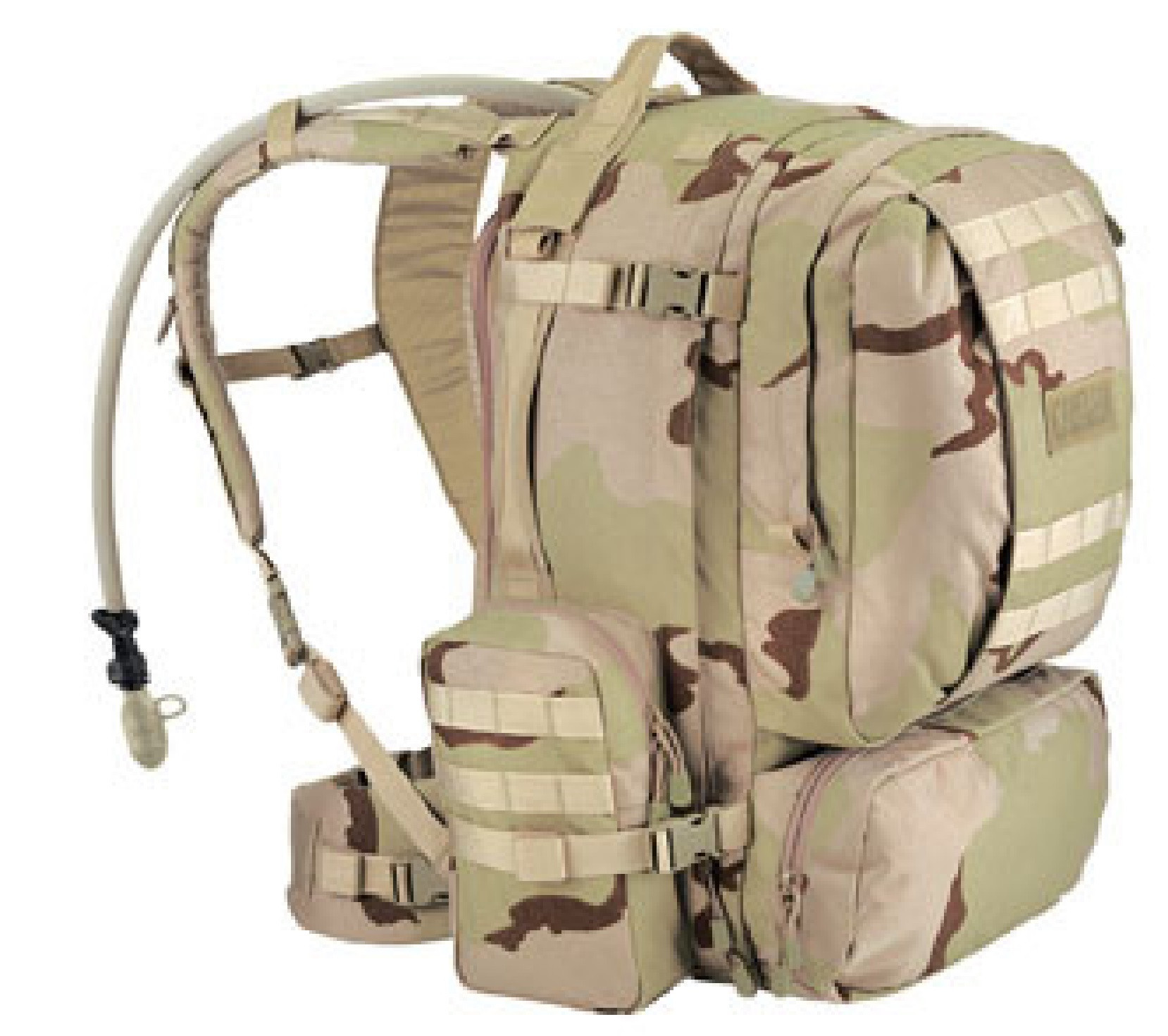 NOS CAMELBAK DCU ASSAULT PACK DESERT CAMO BFM LARGE HYDRATION RUCK w ...