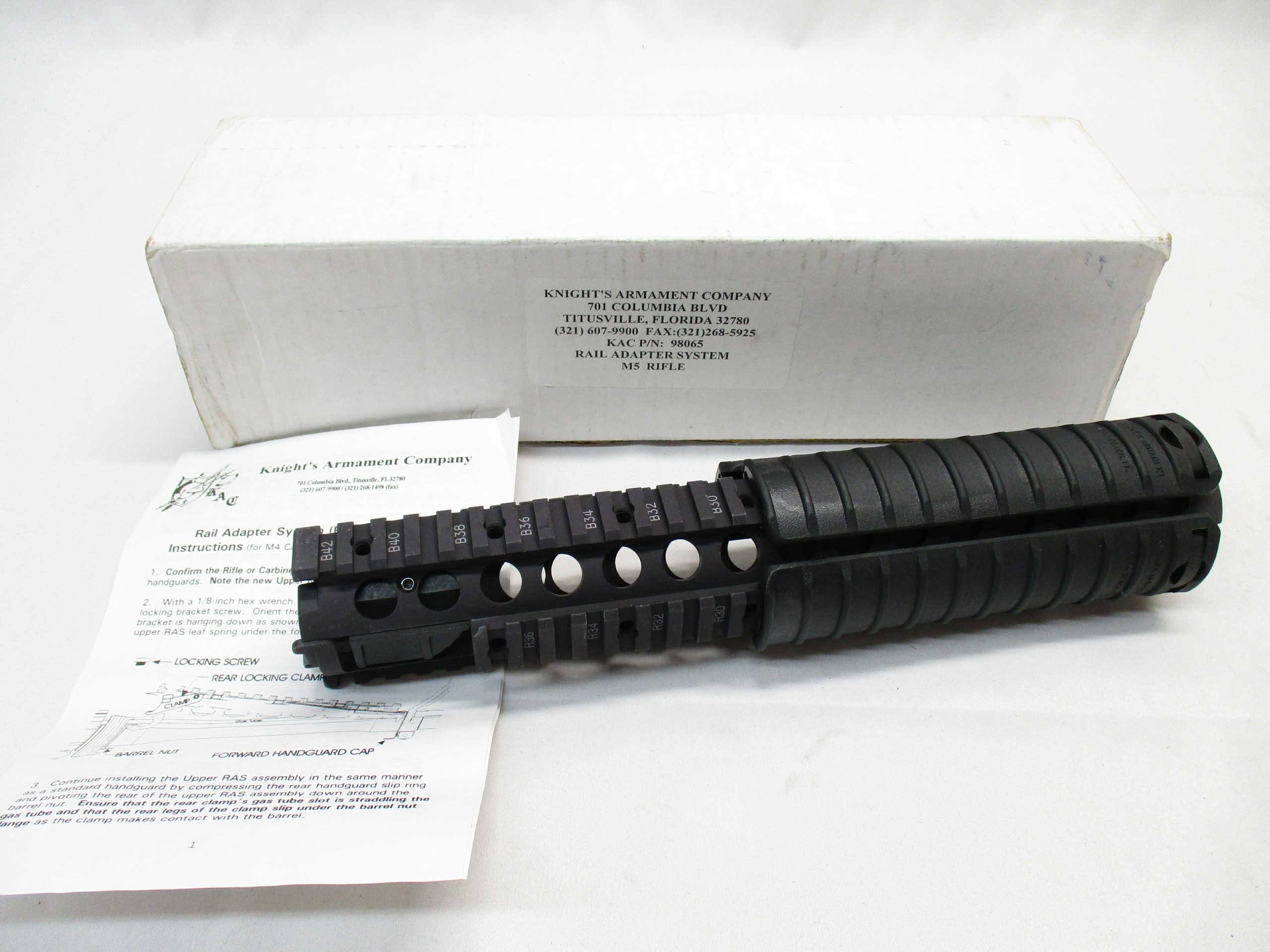 NEW KNIGHTS ARMAMENT COMPANY RAIL ADAPTER SYSTEM KAC RAIL LONG GUN M5 ...