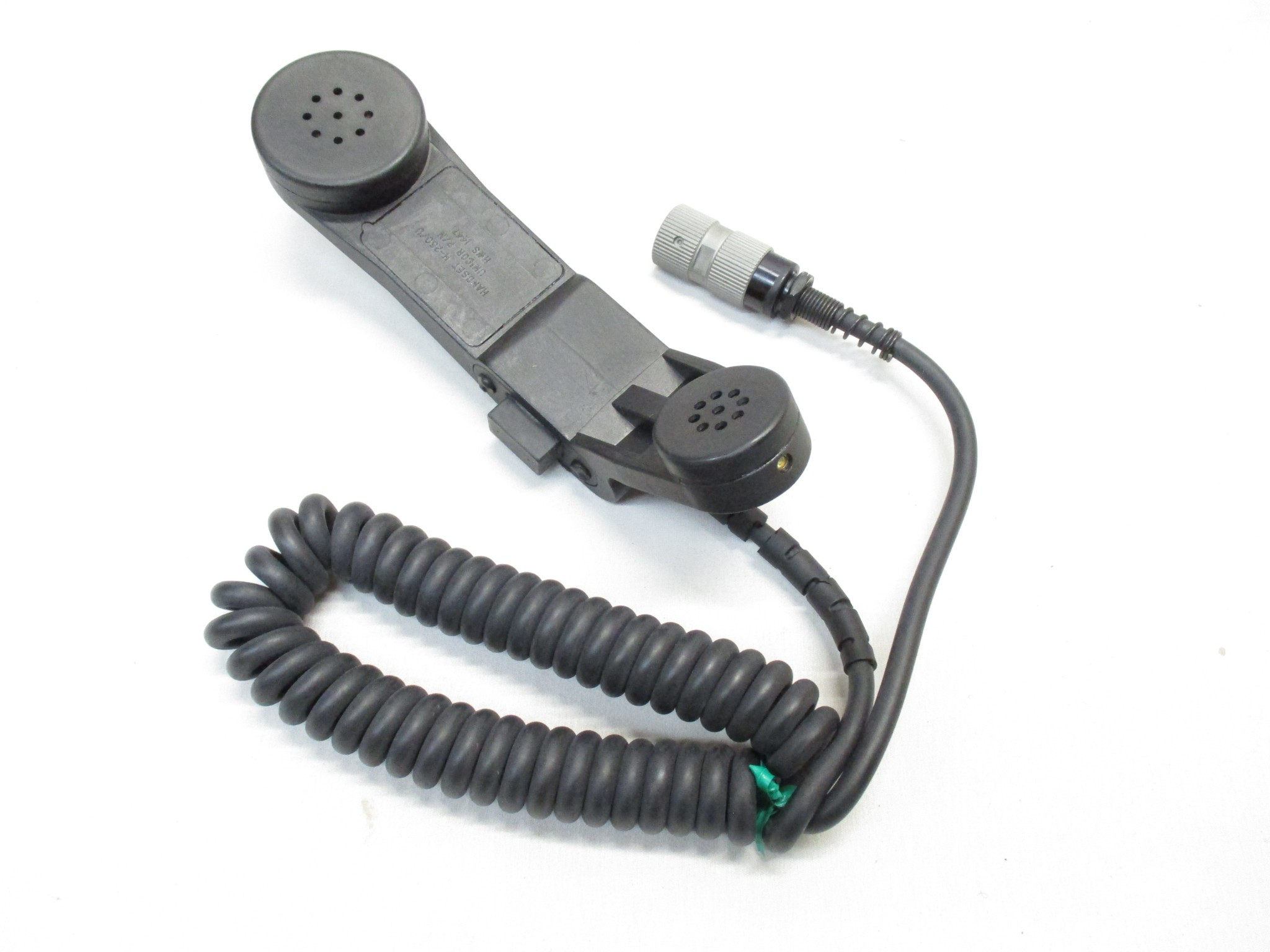 UNICOR MILITARY RADIO HANDSET H-250/U HAND MIC PTT PHONE HWS 1447 PRC ...
