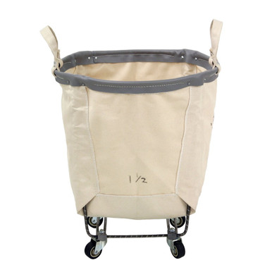Round Natural Canvas Portable Laundry Hampers | Clotheslines.com
