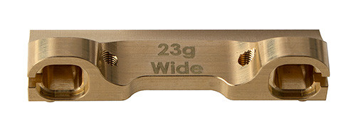 RC10B6.3 FT Arm Mount C, wide, brass - Associated Electrics