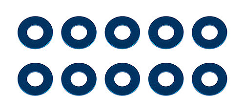 Washers, 7.8x3.5x0.5mm, blue aluminum - Associated Electrics