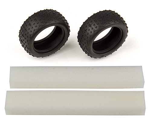 Wide Mini Pin Tires, with inserts - Associated Electrics