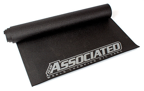 Team Associated Logo Pit Mat, silver lettering - Associated Electrics