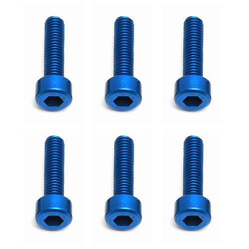 FT Screws, Blue Aluminum M3x12 mm SHCS - Associated Electrics