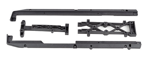 SR7 Lower Chassis Brace Set, carbon - Associated Electrics