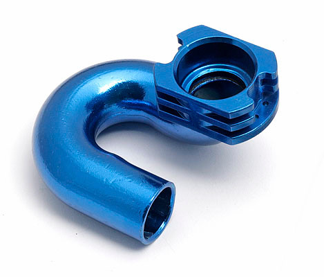 Manifold, Rear Exhaust, blue - Associated Electrics