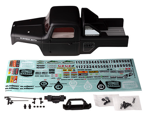 Enduro Ecto Black Body Set, painted - Associated Electrics