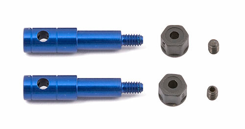 T4 FT Blue Aluminum Inline Axles - Associated Electrics
