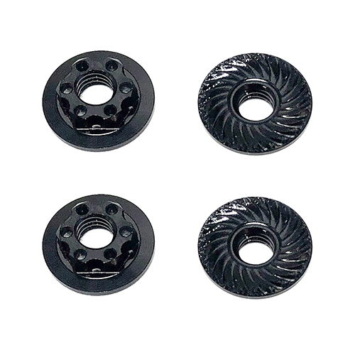 FT Nuts, M4 Low Profile Wheel Nuts, black - Associated Electrics