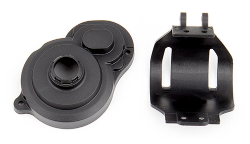 Gear Cover and Motor Guard, black - Associated Electrics