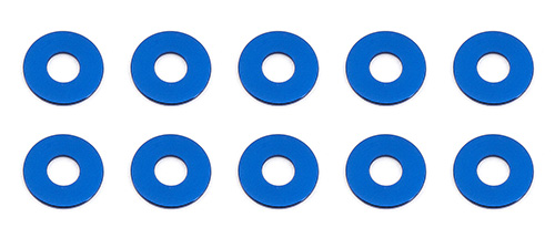 Bulkhead Washers, 7.8x0.5 mm, blue aluminum - Associated Electrics