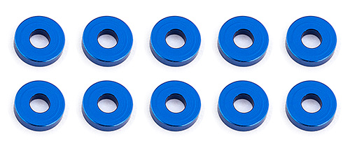 Bulkhead Washers, 7.8x2.0 mm, blue aluminum - Associated Electrics