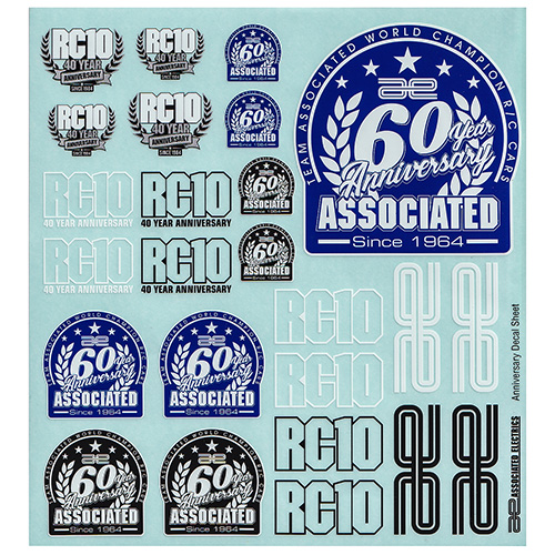 Anniversary Decal Sheet - Associated Electrics