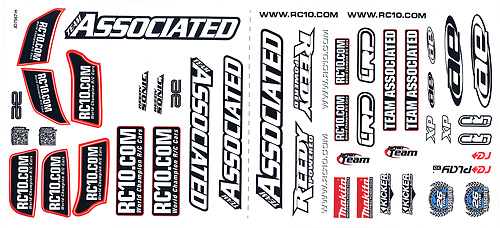 AE Team Decal, 1:8/Short Course - Associated Electrics
