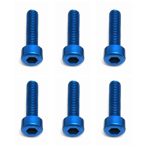 FT Screws, Blue Aluminum M3x12 mm SHCS - Associated Electrics