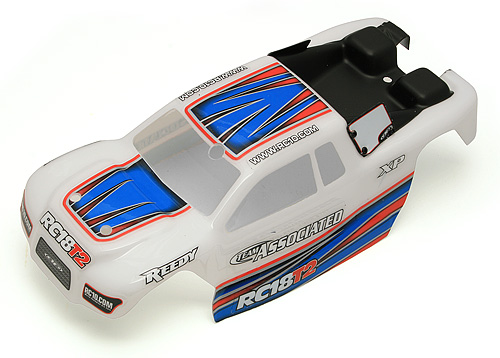 RC18T2 Body, white - Associated Electrics