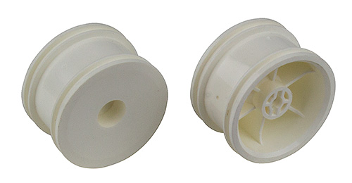 RC18 Narrow Dish Wheels, white - Associated Electrics