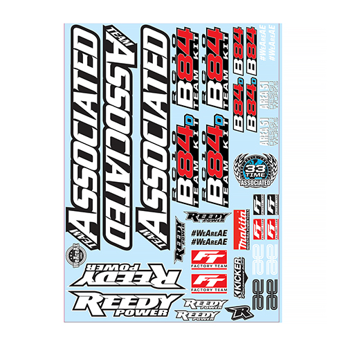 RC10B84 Decal Sheet - Associated Electrics