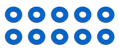 Bulkhead Washers, 7.8x0.5 mm, blue aluminum - Associated Electrics