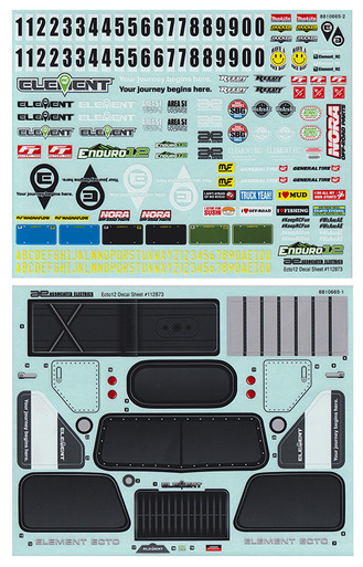 Enduro 12, Ecto Decal Sheets - Associated Electrics