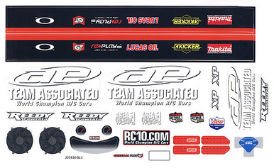 SC10B Blue AE Body Decal Sheet - Associated Electrics