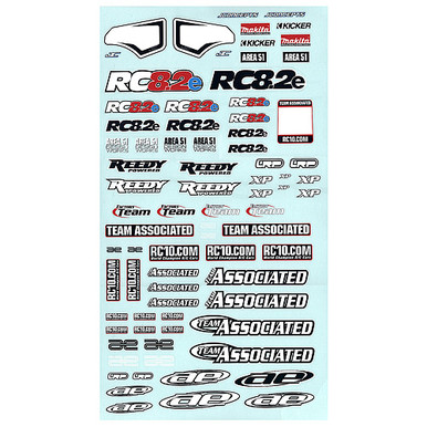 RC8.2e FT Decal Sheet - Associated Electrics