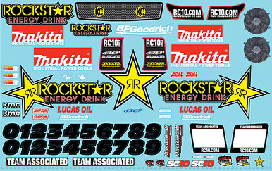 SC10 '09 Decals, Rockstar-Makita - Associated Electrics
