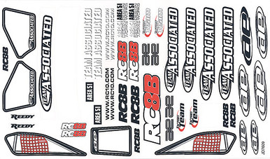 RC8B Decal Sheet - Associated Electrics
