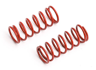 FT Micro Shock Springs, red, 14.0 lb/in, X-hard - Associated Electrics