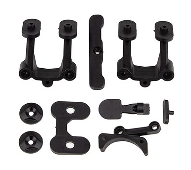 RC10B74.2 Rear Body Mount, Wing Mounts, Bumper, Fan Mount - Associated ...