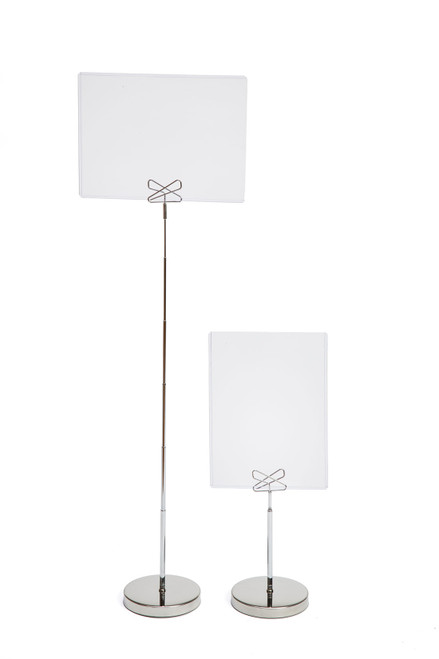 Telescoping Table Stand w/ Adjustable Sign Holder