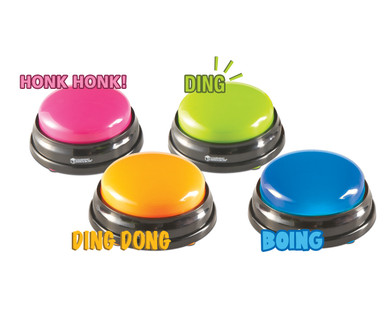 Colorful Answer Buzzers - Set of 4 Different Funny Sounds