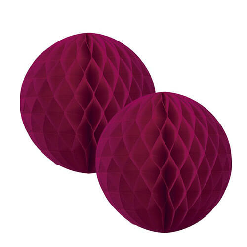 Decorative Honeycomb Ball 2pk 15cm - Wild Berry | Discount Party Warehouse