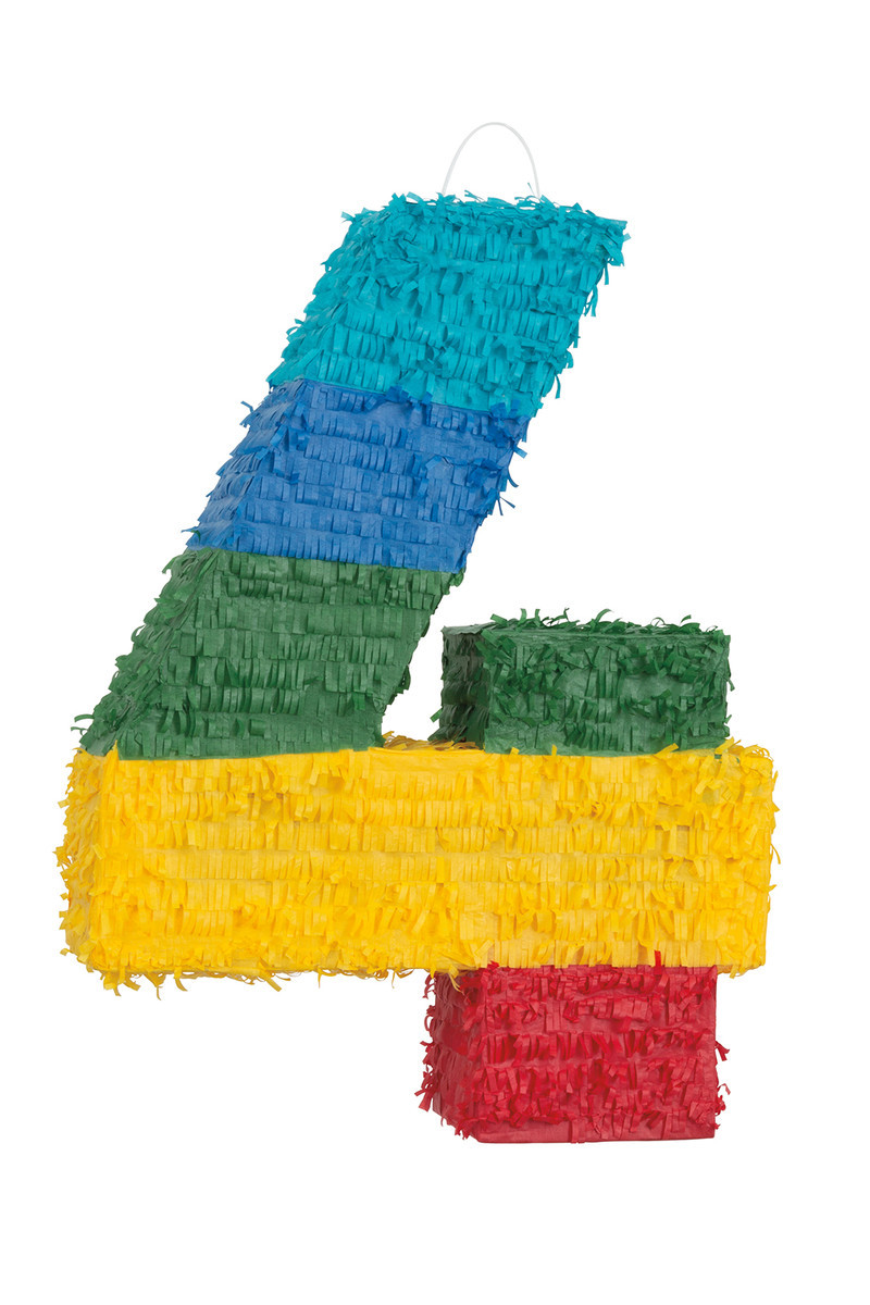 Number 4 Pinata | Discount Party Warehouse
