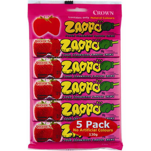 Zappo Pink Strawberry Lollies 5 Pack - Individually Wrapped | Discount ...