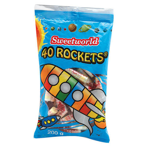 Rocket Lollies 40 Pack - Individually Wrapped | Discount Party Warehouse